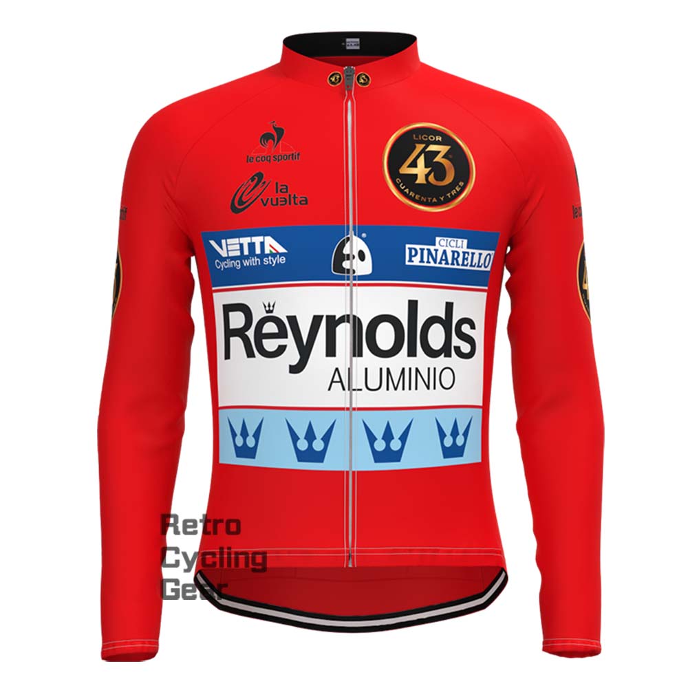 43 red Reynolds Retro Long Sleeve Cycling Kits – Retro Cycling Gear