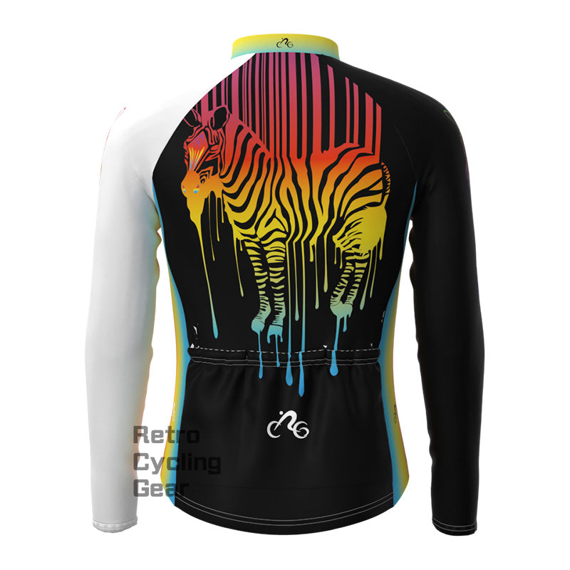Rainbow Zebra Long Sleeve Jersey – Retro Cycling Gear