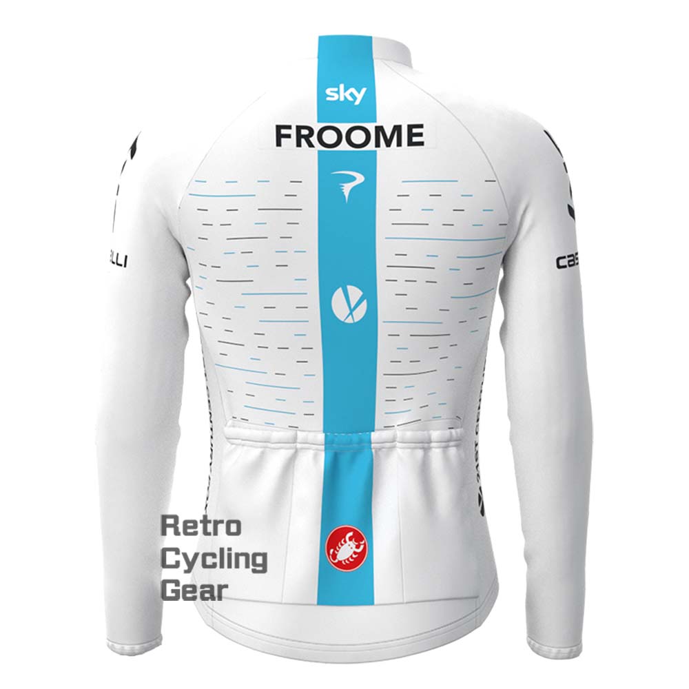 2018 white sky Retro Long Sleeve Cycling Kits – Retro Cycling Gear