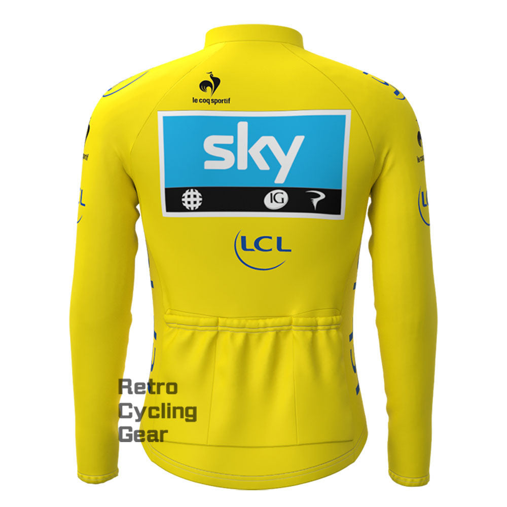 2012 yellow sky Fleece Retro Long Cycling Kits – Retro Cycling Gear