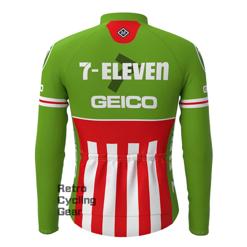 7-ELEVEN Green Fleece Retro Long Cycling Kits – Retro Cycling Gear
