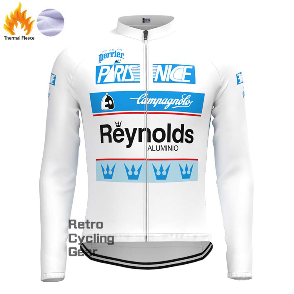 white Reynolds Fleece Retro Long Cycling Kits – Retro Cycling Gear