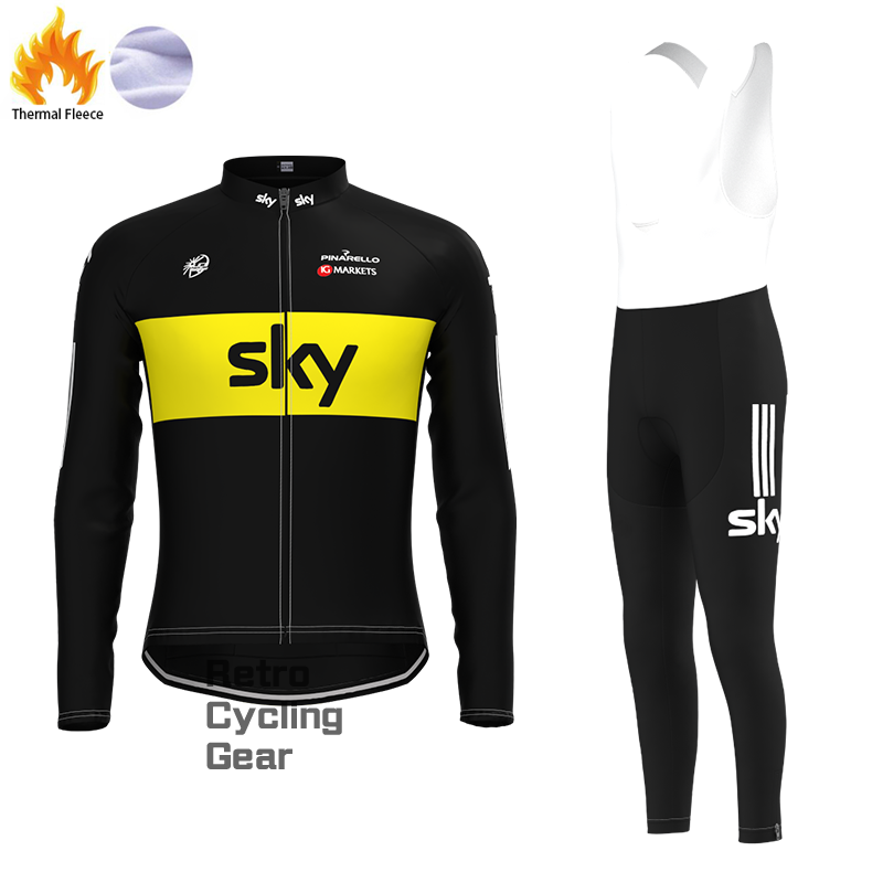 2015 sky Fleece Retro Long Cycling Kits – Retro Cycling Gear