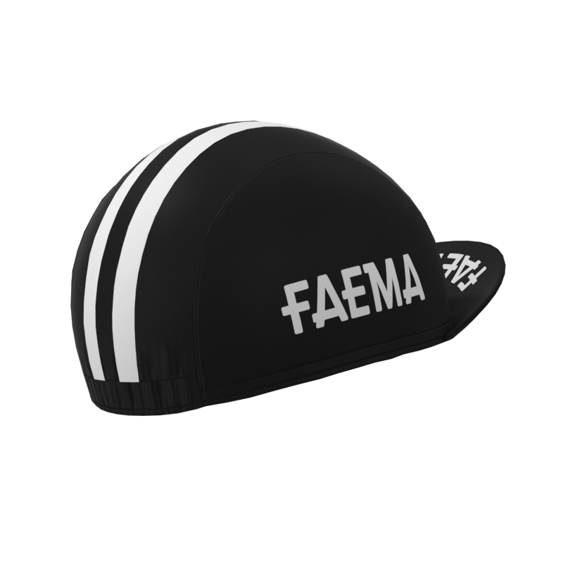 FAEMA Black Retro Cycling Cap – Retro Cycling Gear