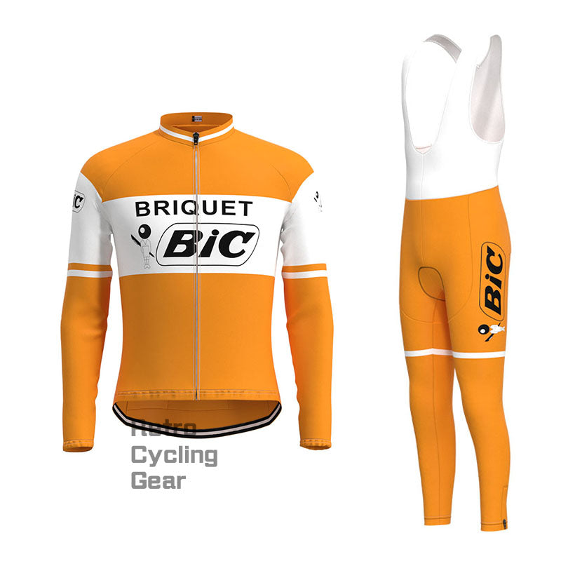 BIC Orange Retro Long Sleeve Cycling Kit – Retro Cycling Gear