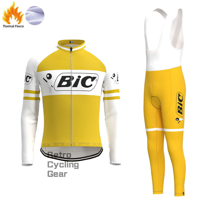 BIC Yellow Fleece Retro Cycling Kits – Retro Cycling Gear