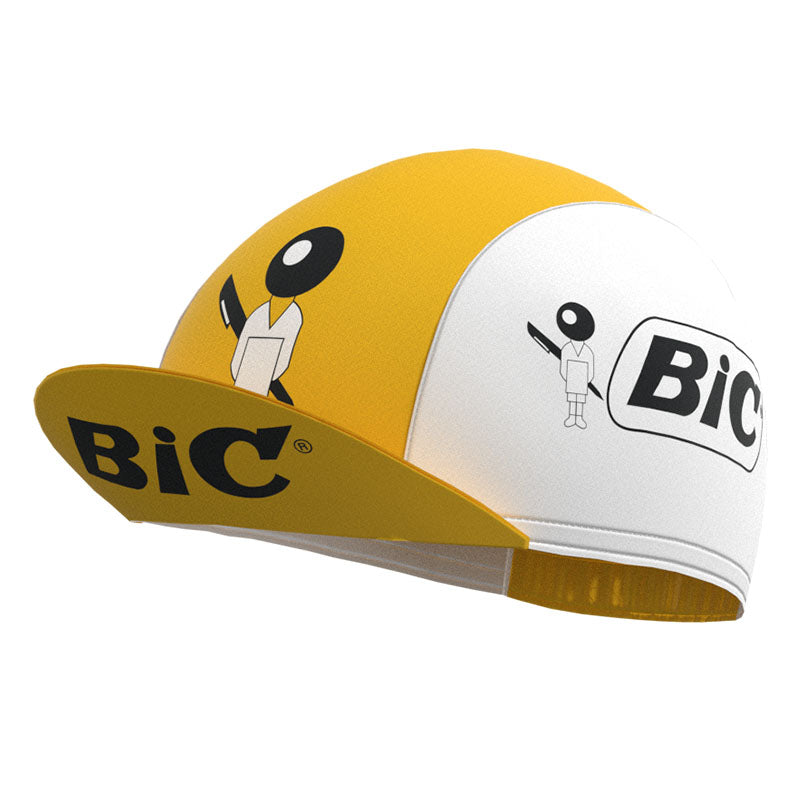 BIC Yellow Retro Cycling Cap – Retro Cycling Gear