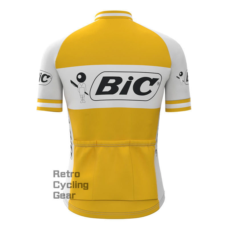 BIC Yellow Retro Short Sleeve Cycling Kit – Retro Cycling Gear