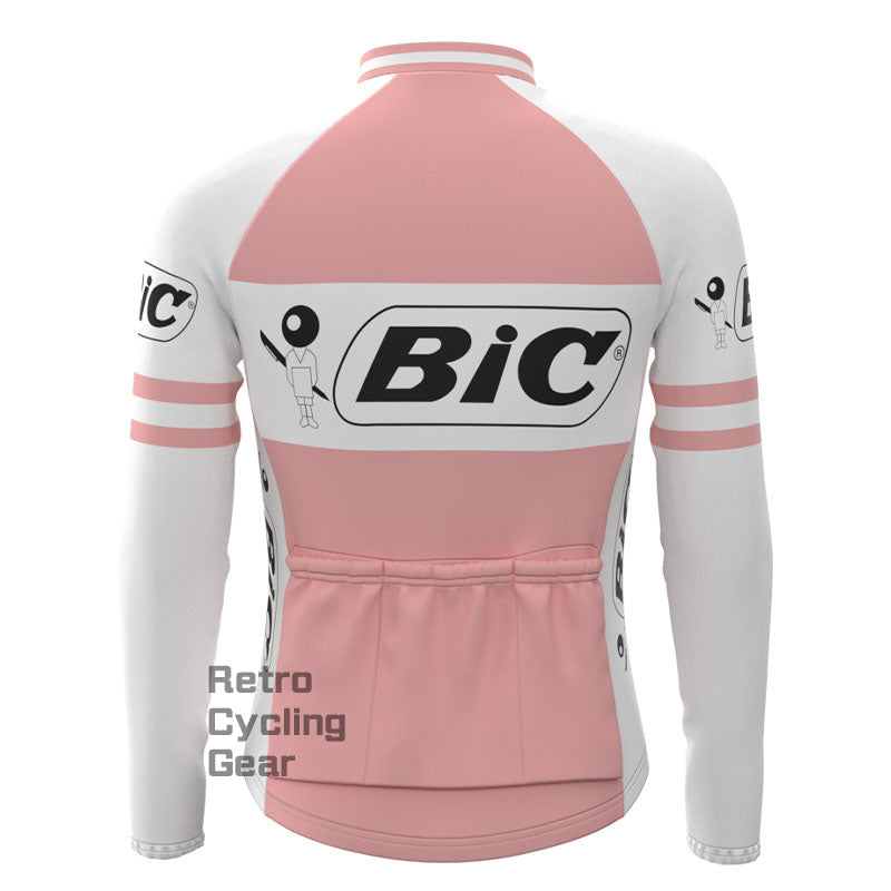 BIC Pink Retro Long Sleeve Cycling Kit – Retro Cycling Gear