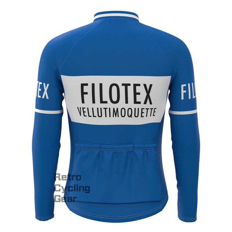 Filotex Blue Retro Long Sleeve Cycling Kit – Retro Cycling Gear
