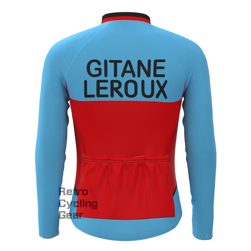 GITANE Blue-Red Retro Long Sleeve Cycling Kit – Retro Cycling Gear