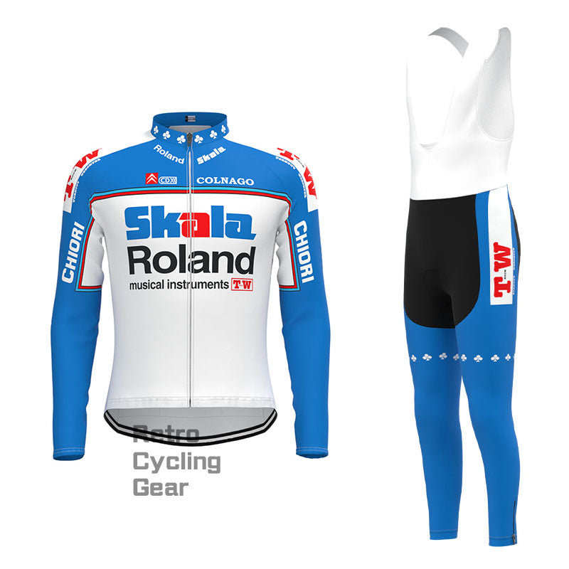 Skala Blue Retro Long Sleeve Cycling Kit – Retro Cycling Gear