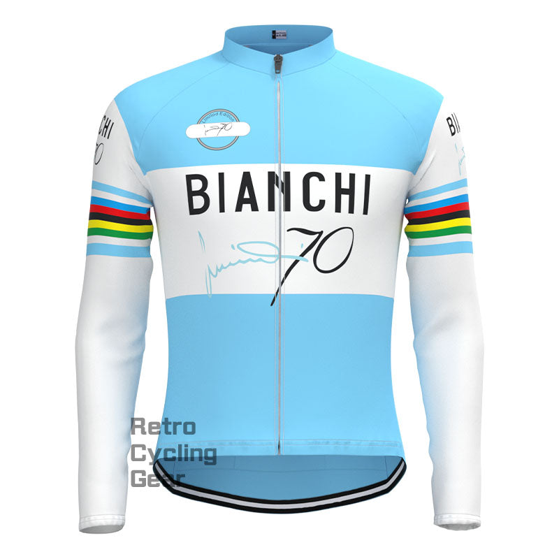Bianchi Water Blue Retro Langarm-Radsport-Set – Retro Cycling Gear